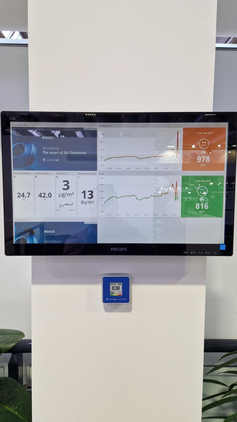 Aranet & Systemair at ISH 2025 | Real-Time IAQ Monitoring in Action