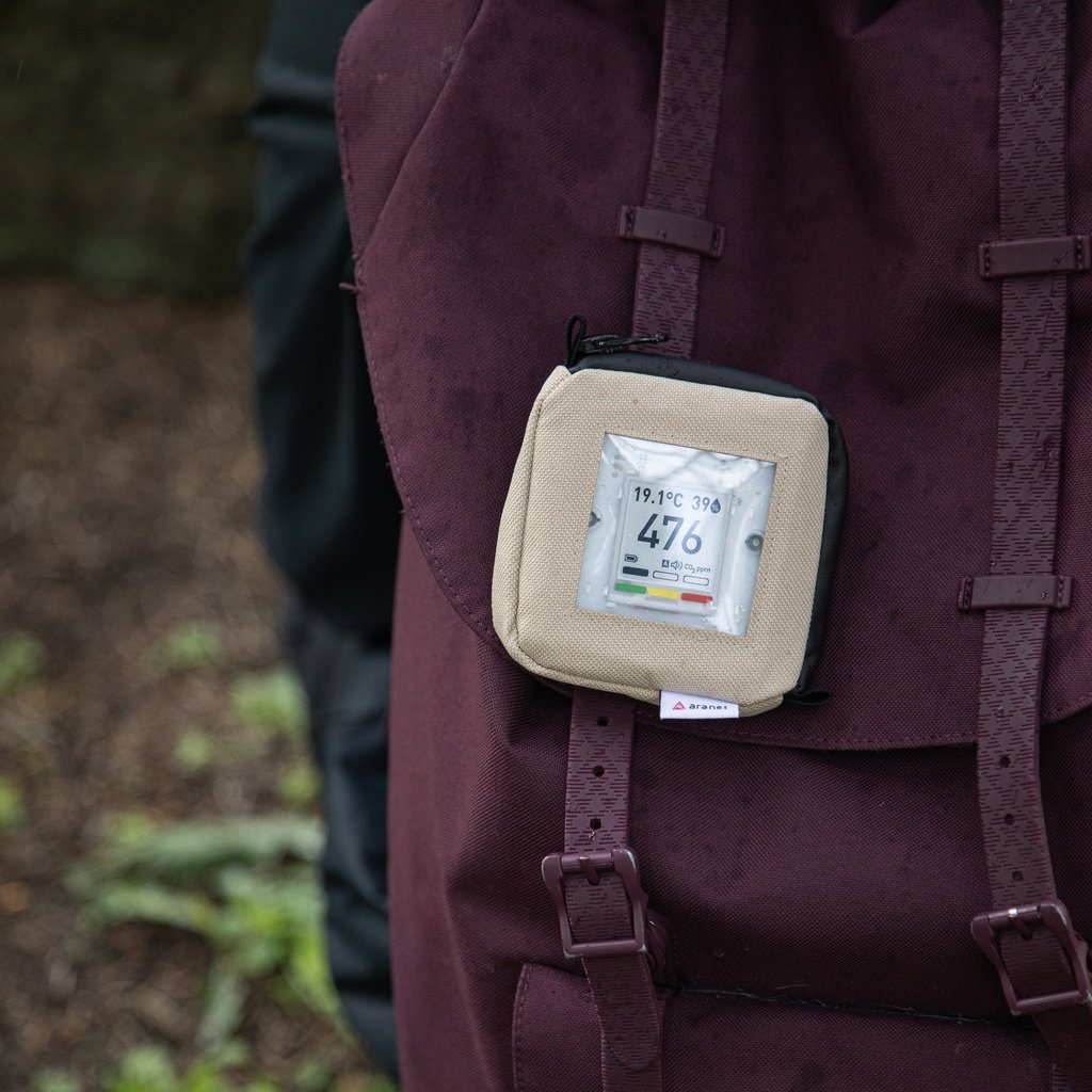 Beige Travel Case With a Screen